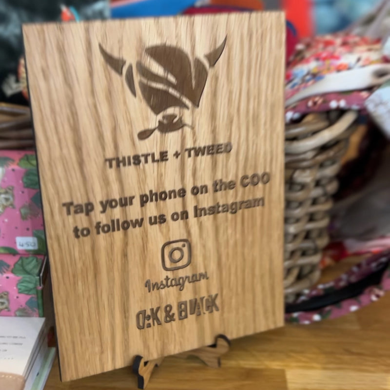 Smart Sign – Oak & Black