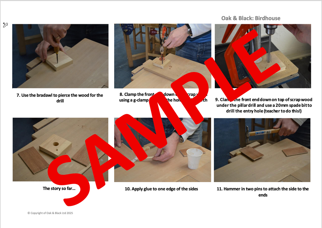 Wooden Birdhouse - Production Plan – Oak & Black